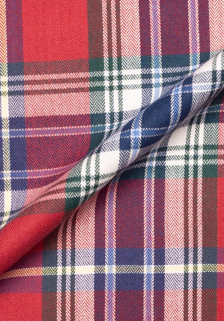 Multi Color Heavy Weight Herringbone Tartan Flannel Shirt – Brisk ...