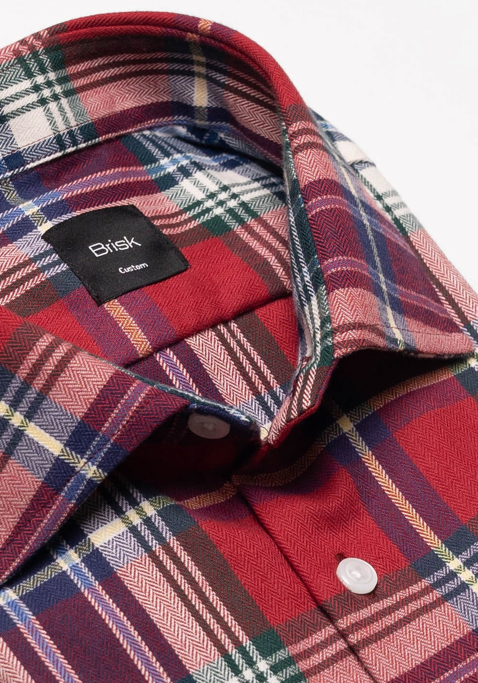 Multi Color Heavy Weight Herringbone Tartan Flannel Shirt – Brisk ...