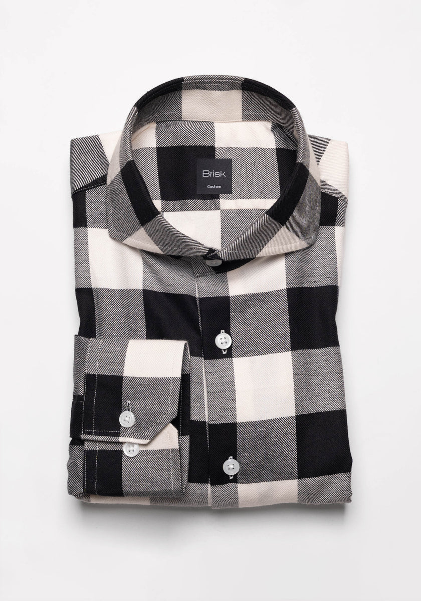 Soft Black Bold Boxes Flannel Shirt – Brisk | Shirts, Jeans & More