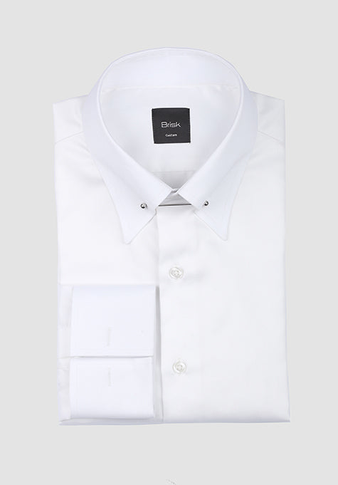 Egyptian White 60's Poplin Collar Pin Shirt – Brisk | Shirts, Jeans & More